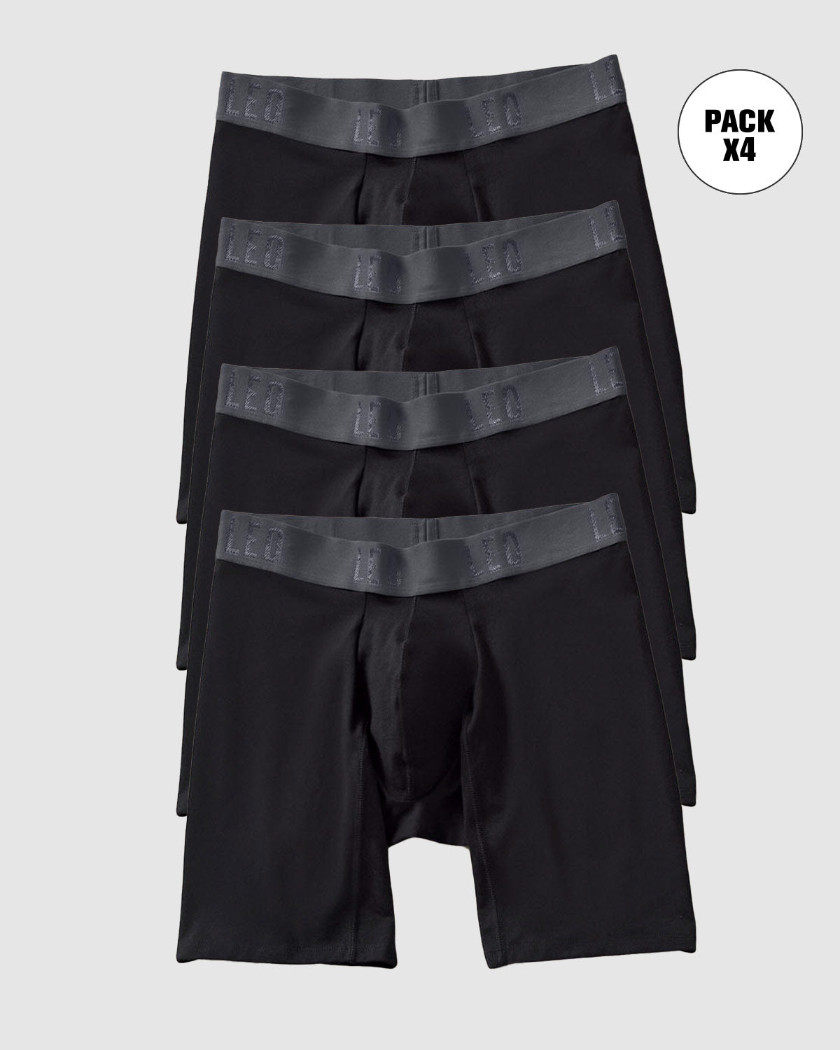 4-Pack Long Boxer Briefs | Leonisa