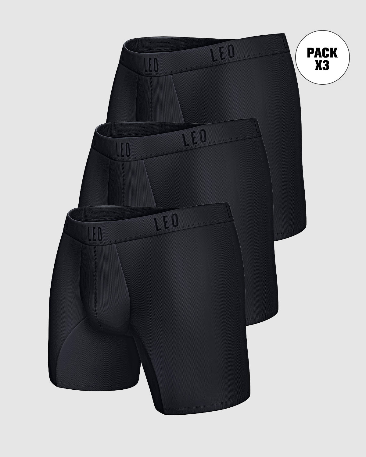 3-Pack Smart Fit Ergonomic Boxer Briefs | Leonisa
