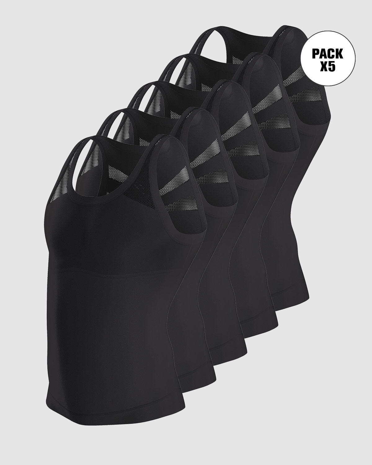 5-Pack Soft Compression Tank Tops | Leonisa